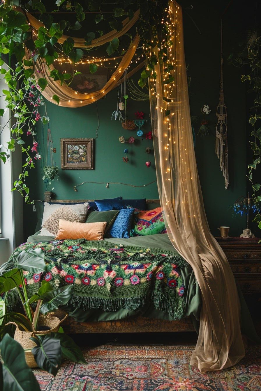 20 Enchanting Dark Green Bedroom Designs to Inspire You! - My Decor Inspo