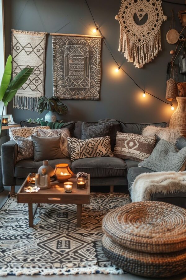 16 Dark Boho Living Room Interior Designs You Will Fall In Love With ...