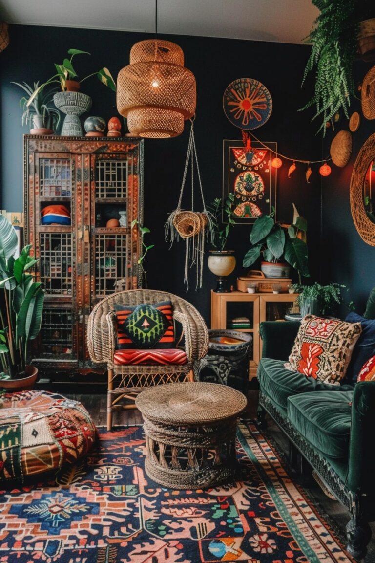 16 Dark Boho Living Room Interior Designs You Will Fall In Love With ...