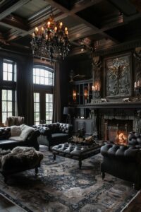 15 Gothic Living Room Interior Ideas You Will Love! - My Decor Inspo