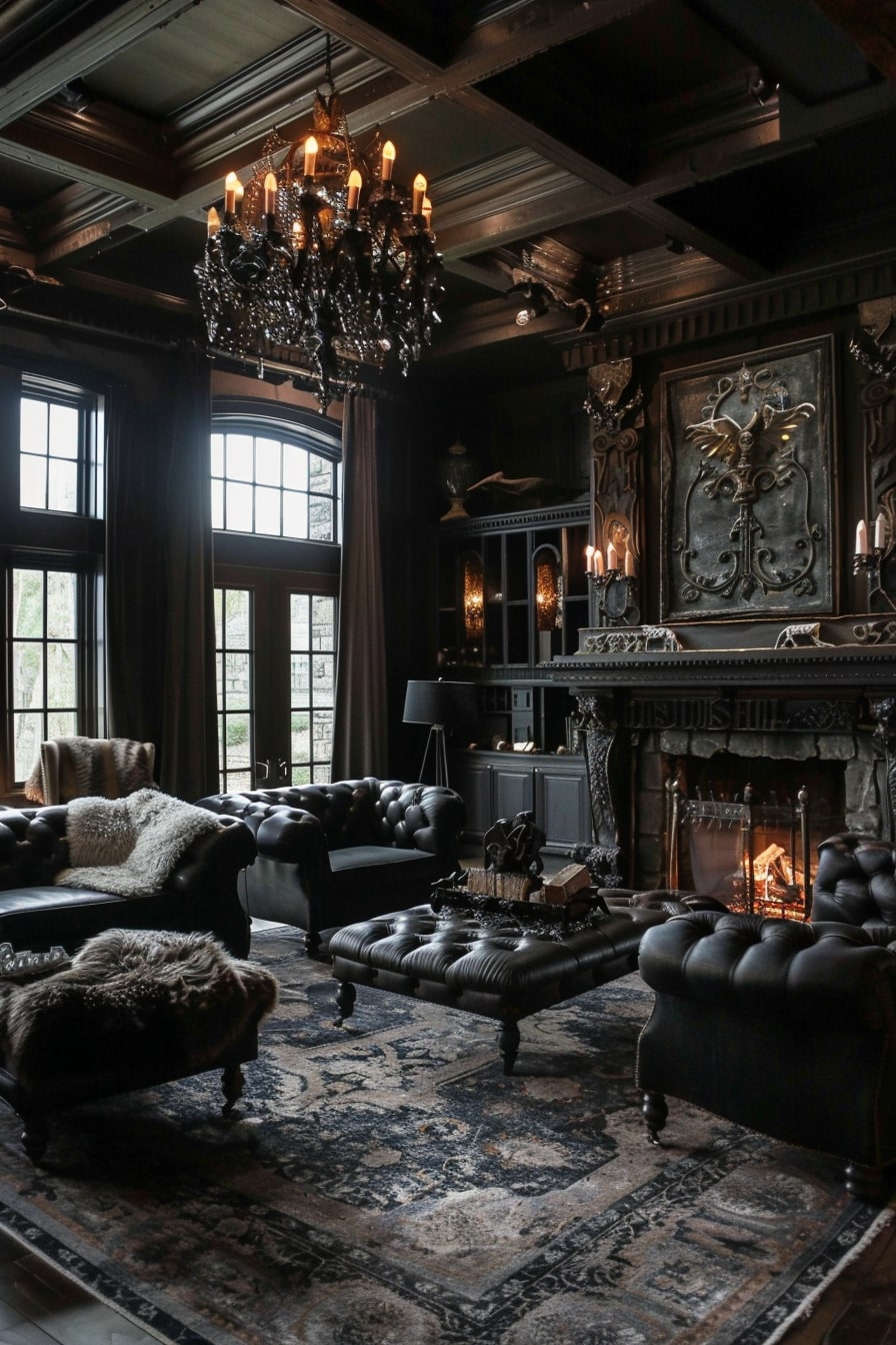 15 Gothic Living Room Interior Ideas You Will Love! - My Decor Inspo