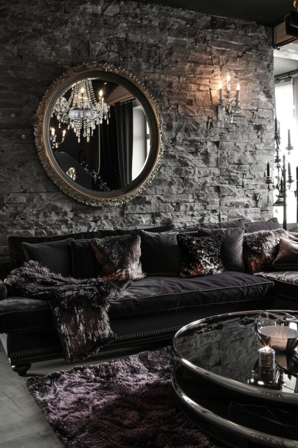 15 Gothic Living Room Interior Ideas You Will Love! - My Decor Inspo