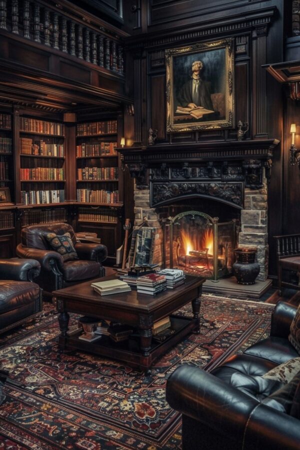 20 Dark Academia Living Room Interior Designs To Fuel Your Dreams! - My ...