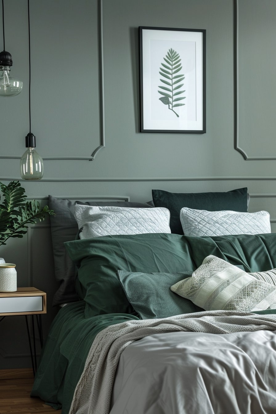 10 Green And Grey Bedroom Interior Designs For Your Inspiration! - My ...