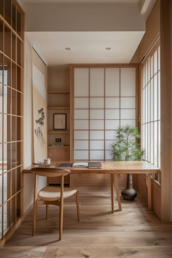 15 Japandi Home Office Design Ideas For A Productive Day! - My Decor Inspo