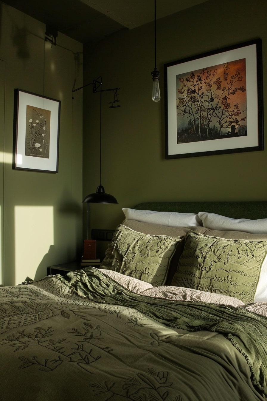 15 Olive Green Bedroom Interior Ideas You Have To See! - My Decor Inspo