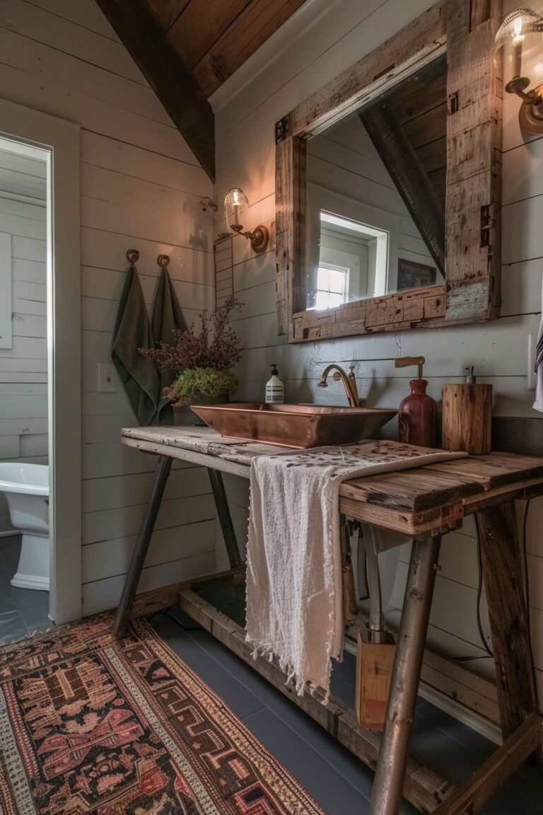 12 Rustic Farmhouse Bathroom Ideas: Embrace Country Charm - My Decor Inspo