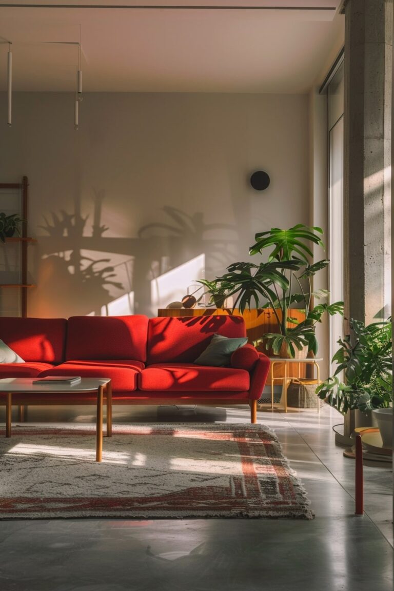 10 Living Room Ideas With A Red Couch You Will Love! - My Decor Inspo