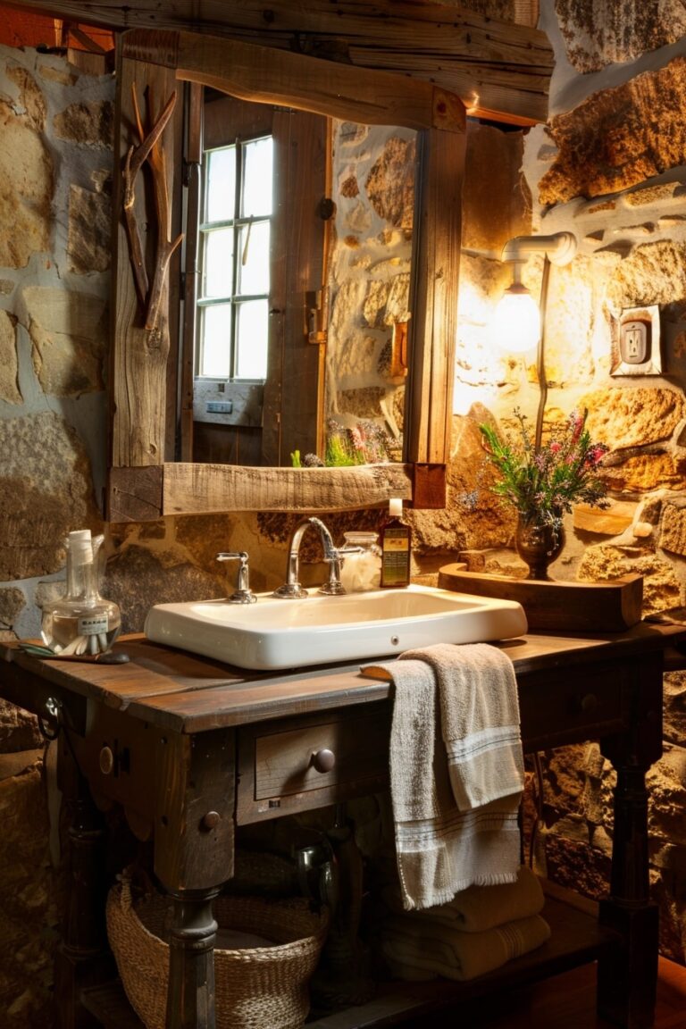 15 Small Rustic Bathroom Ideas: Cozy and Inviting Designs - My Decor Inspo