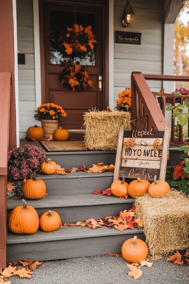 15 Fall Decor Ideas for Small Front Porches Perfect for Autumn! - My ...