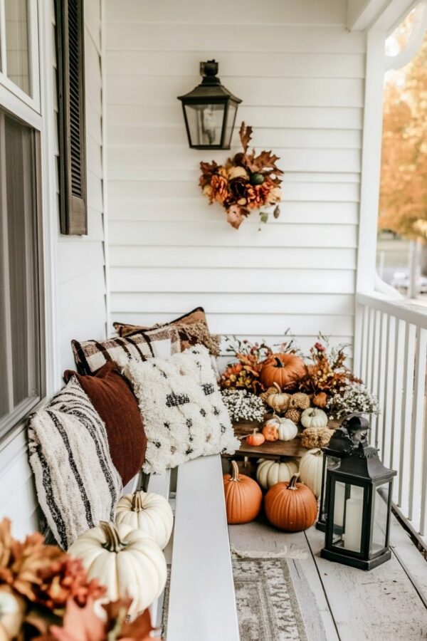 15 Fall Decor Ideas for Small Front Porches Perfect for Autumn! - My ...