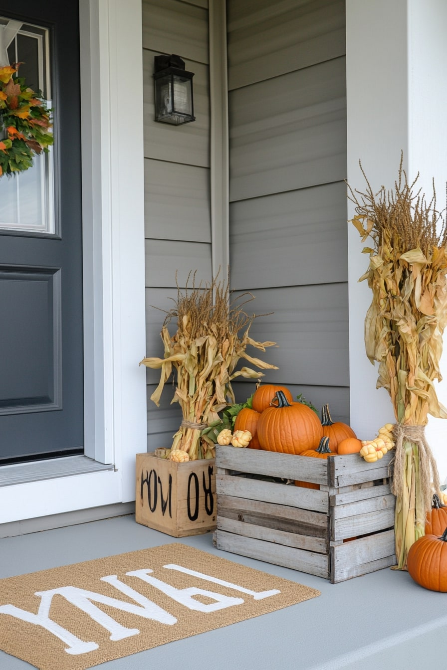 15 Fall Decor Ideas for Small Front Porches Perfect for Autumn! - My ...