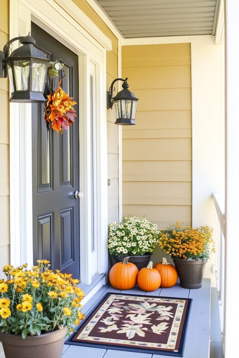 15 Fall Decor Ideas for Small Front Porches Perfect for Autumn! - My ...