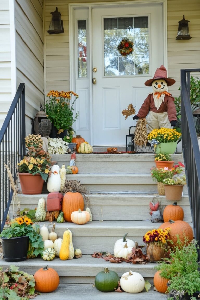 15 Fall Decor Ideas for Small Front Porches Perfect for Autumn! - My ...