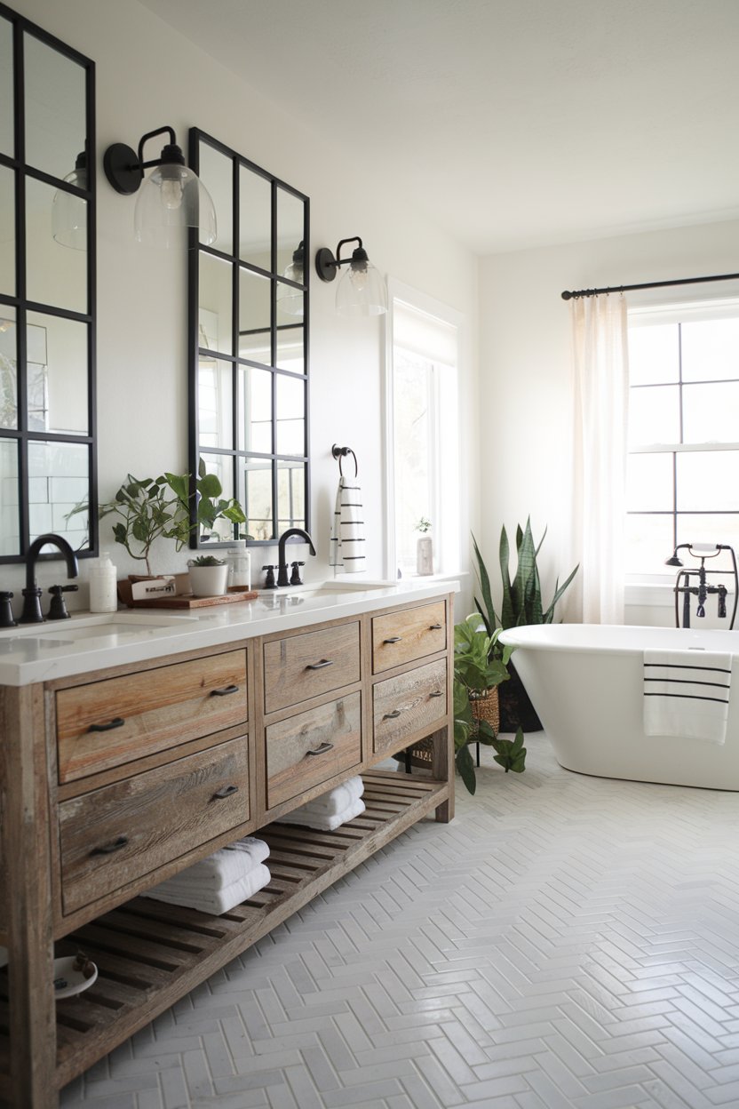 12 Modern Farmhouse Bathrooms to Inspire Your Next Renovation - My Decor Inspo