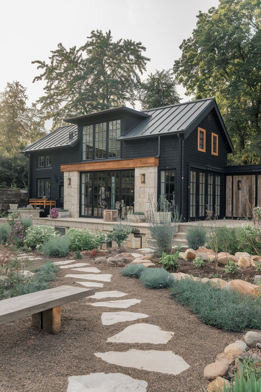 10 Black Modern Farmhouse Exteriors That Showcase Bold, Timeless Design ...