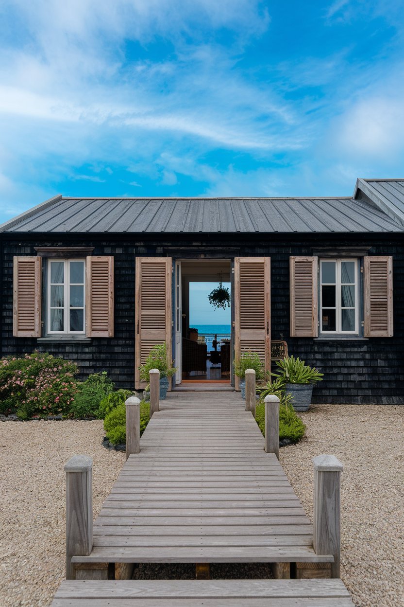 10 Black House Exterior Ideas with Wood Accents for a Stylish, Bold ...