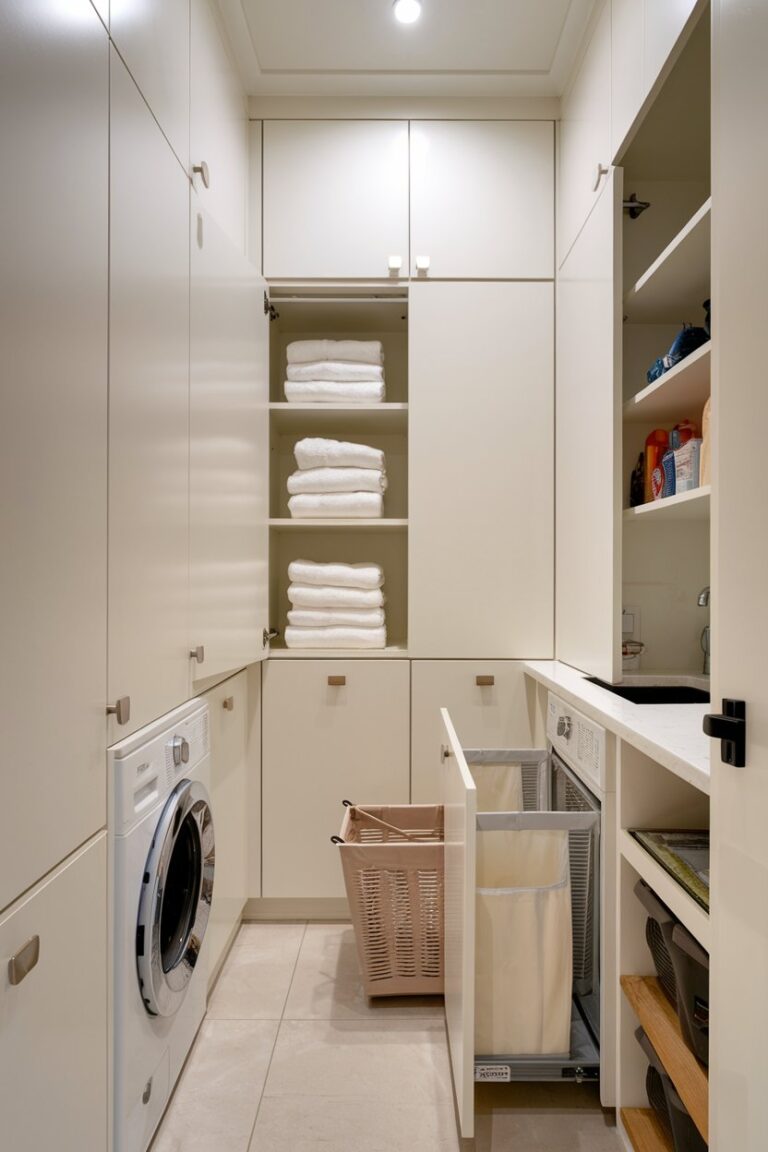 12 Narrow Laundry Room Ideas for Efficient Design and Smart Storage ...