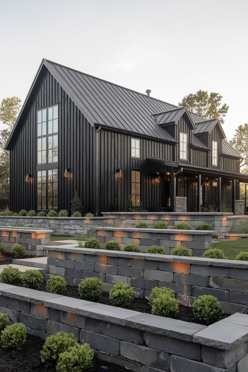 10 Black Modern Farmhouse Exteriors That Showcase Bold, Timeless Design ...