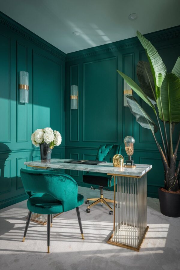 14 Moody Green Home Office Ideas to Inspire a Calm and Stylish ...