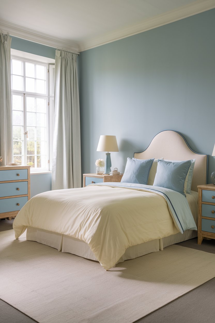Light Blue And Cream Bedroom Ideas