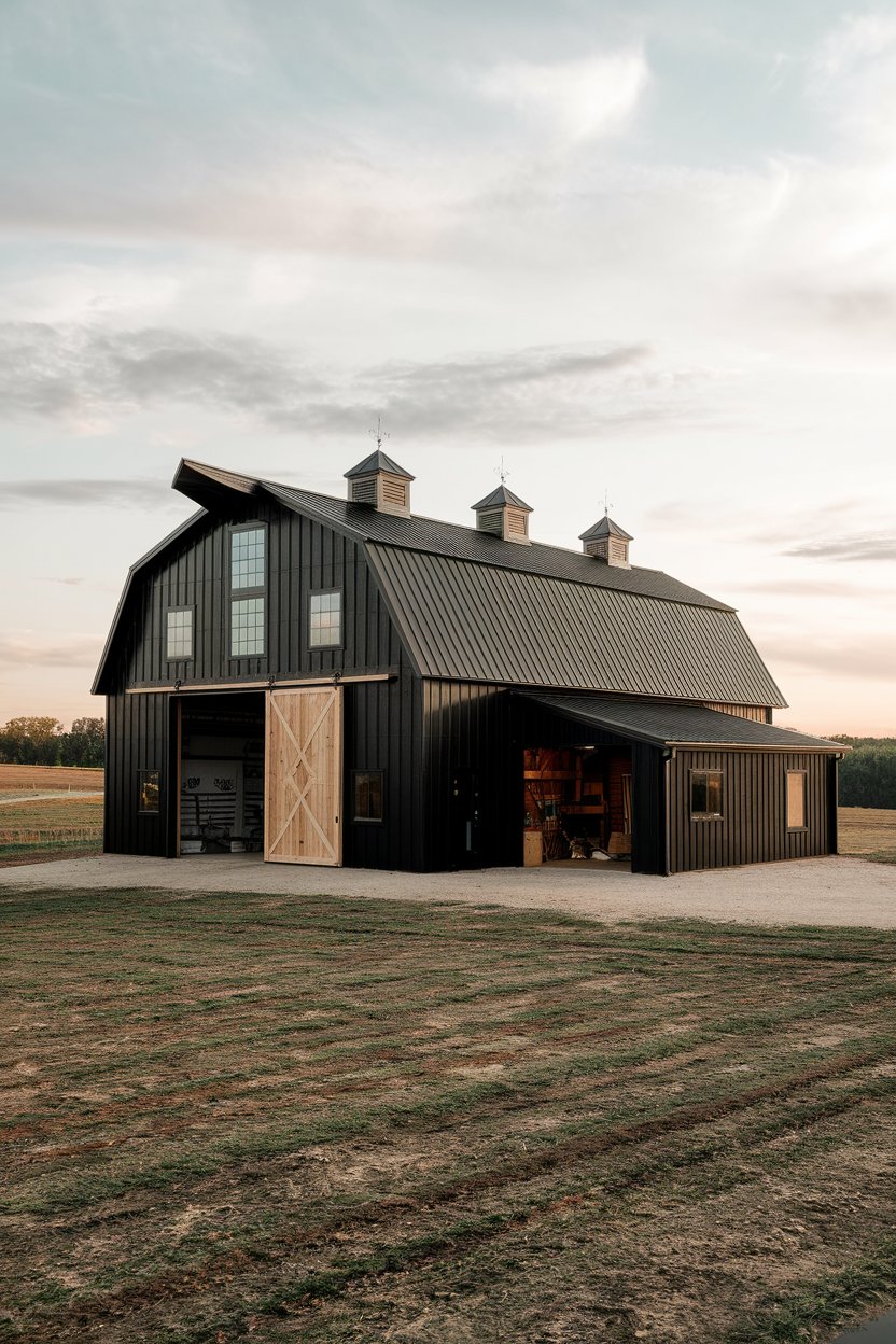 14 Black Barndominium Exterior Ideas for a Bold and Stylish Look - My ...
