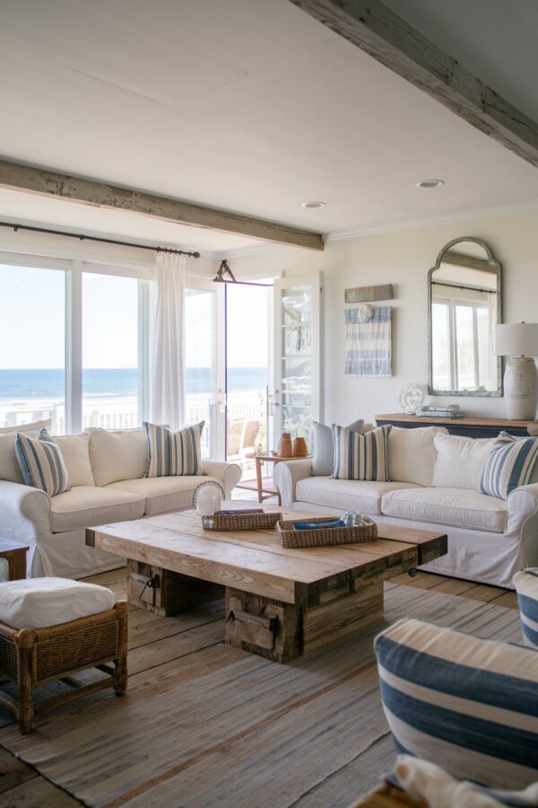 Coastal Farmhouse Living Room Furniture