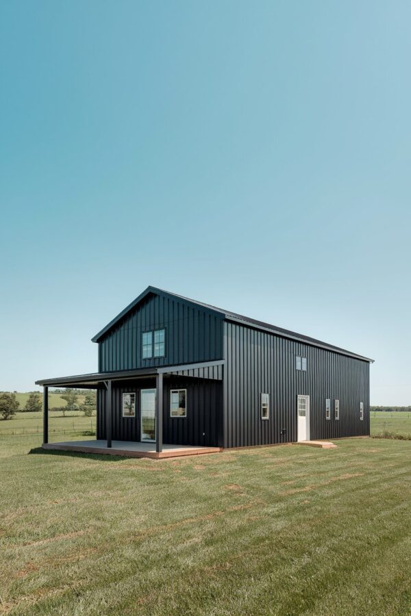 14 Black Barndominium Exterior Ideas for a Bold and Stylish Look - My ...