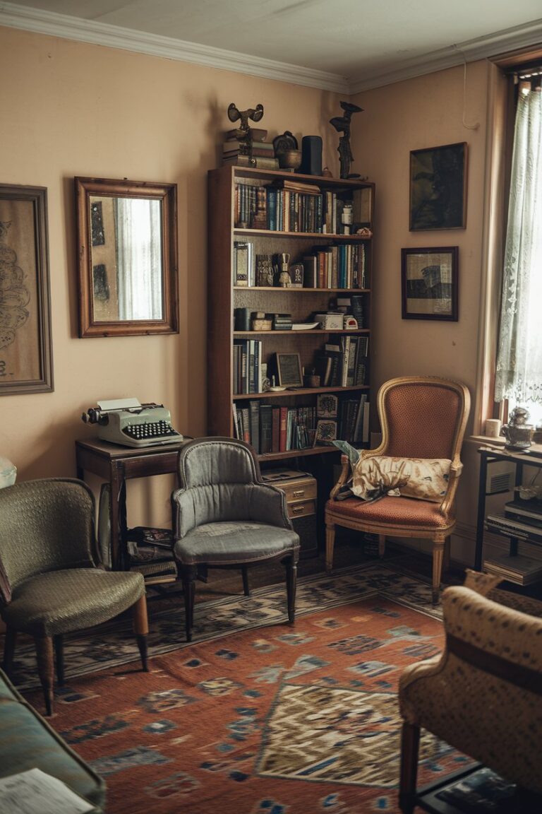 17 Moody Vintage Living Room Interior Ideas to Inspire Timeless Charm ...