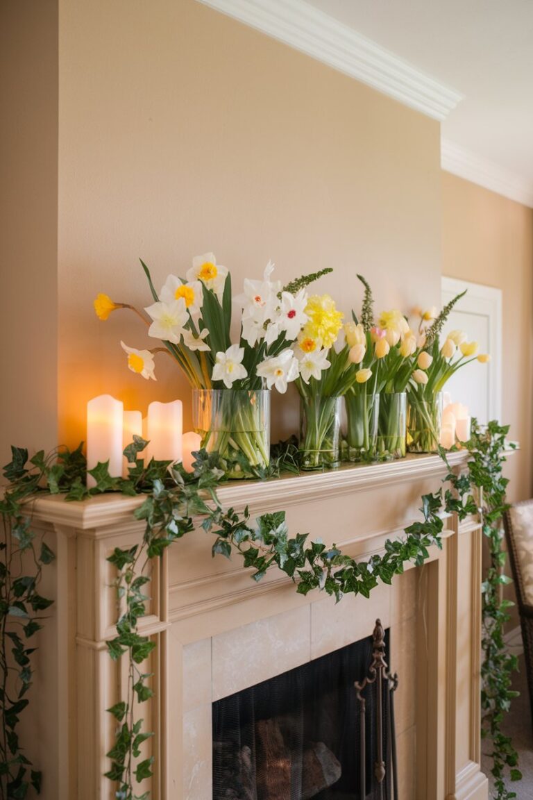 16 Spring Fireplace Mantel Decor Styles to Brighten Your Home - My ...