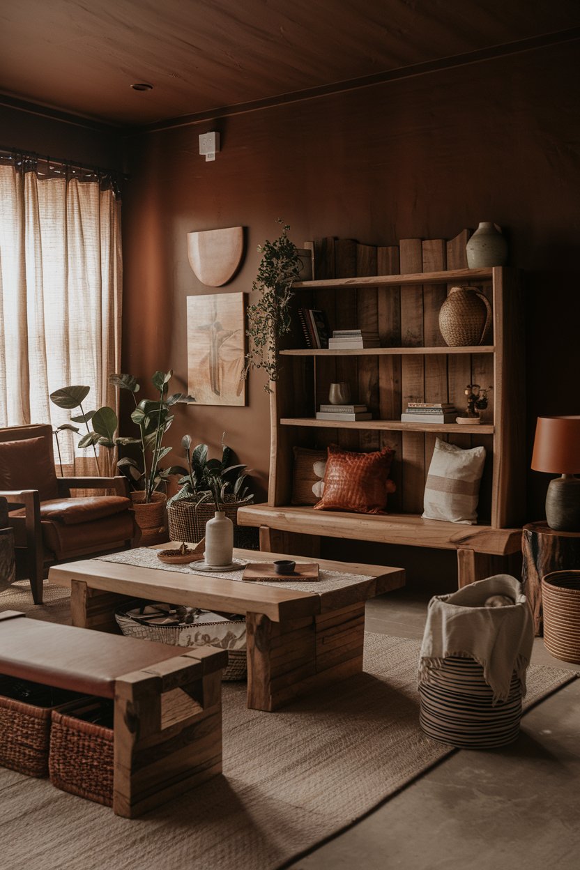 15 Dark Earthy Living Room Ideas: Warm, Textured, and Timeless Designs ...